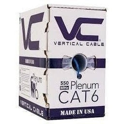 Vertical Cable Blue Cat6 Plenum Solid UTP Cable, 1000ft. Box – Tri-Tek ...