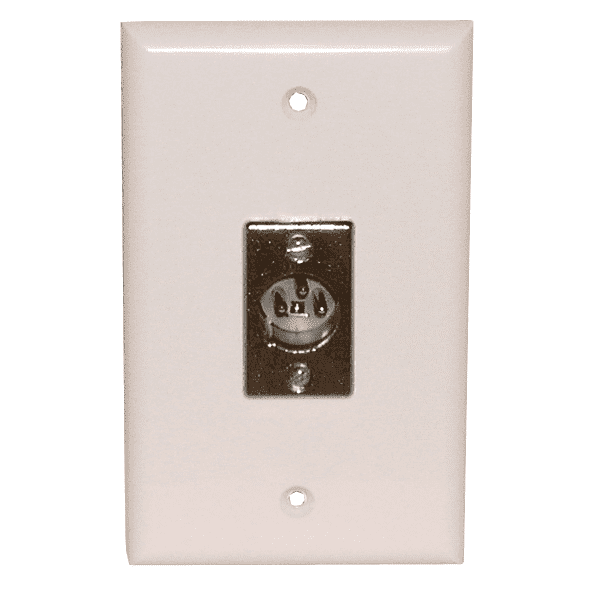 1 Gang 3 Pin XLR Male Faceplate - White – Tri-Tek Electronics