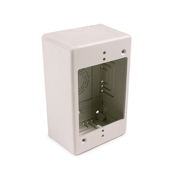 Single Gang Junction Box, 2" Deep, PVC, Office White – Tri-Tek Electronics